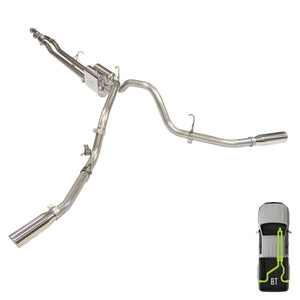 Ford, 2017-2024, 6.2L-7.3L - Stainless - MPI Exhaust Cat-Back Dual Sta ...