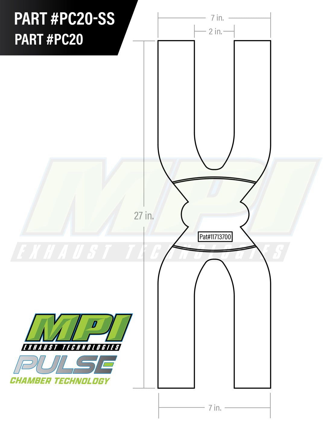 PC-20 / Universal Fit Pulse Chamber — MPI Exhaust Technologies